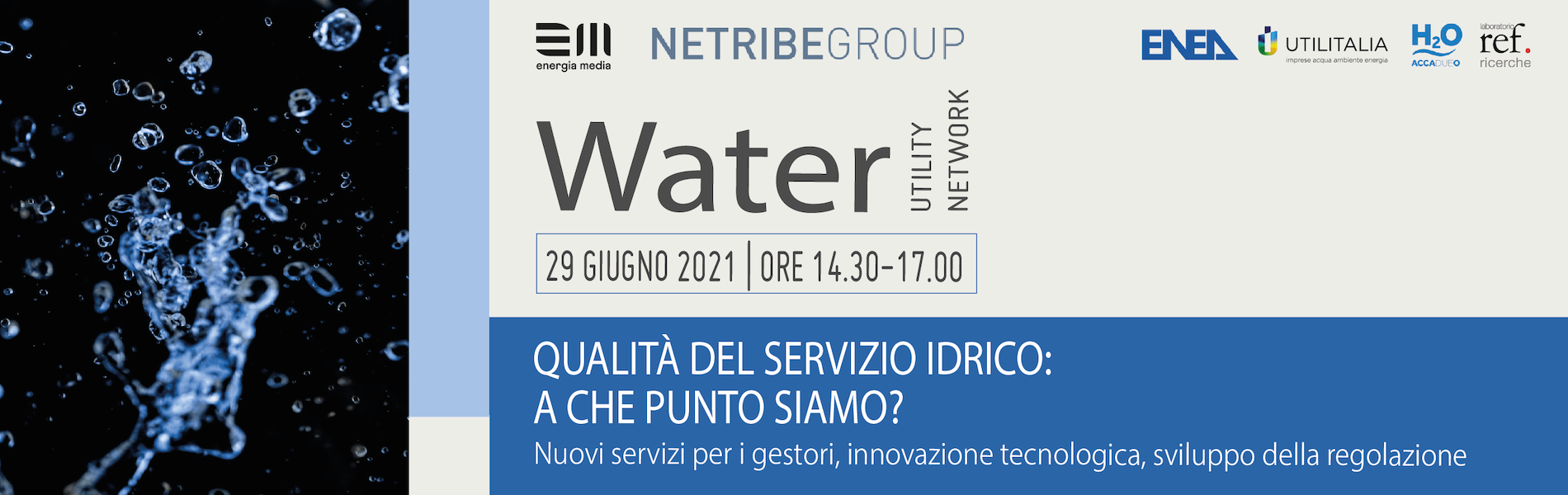 Webinar 29 Giugno 2021: Water Utility Network - Netribe Group